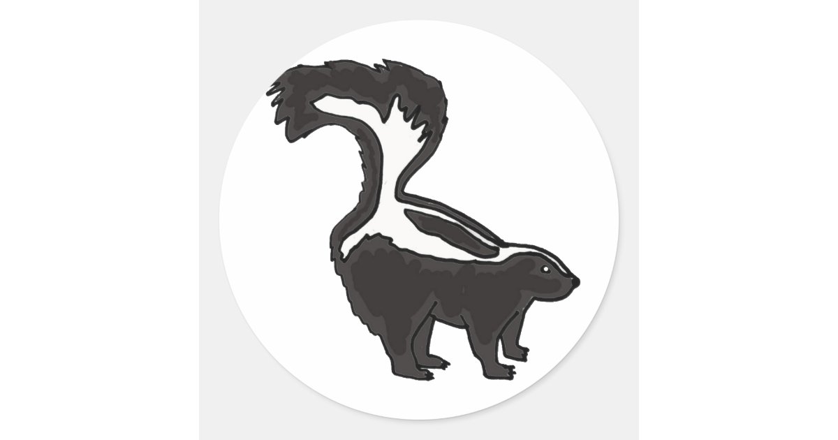 AC- Funny Skunk Stickers | Zazzle