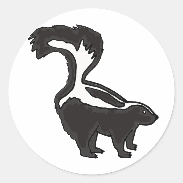 AC- Funny Skunk Stickers | Zazzle