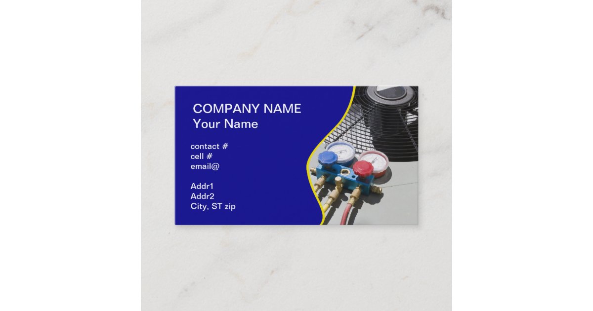 AC maintenance Business Card | Zazzle
