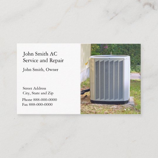 AC Service and Repair Business Card | Zazzle.com