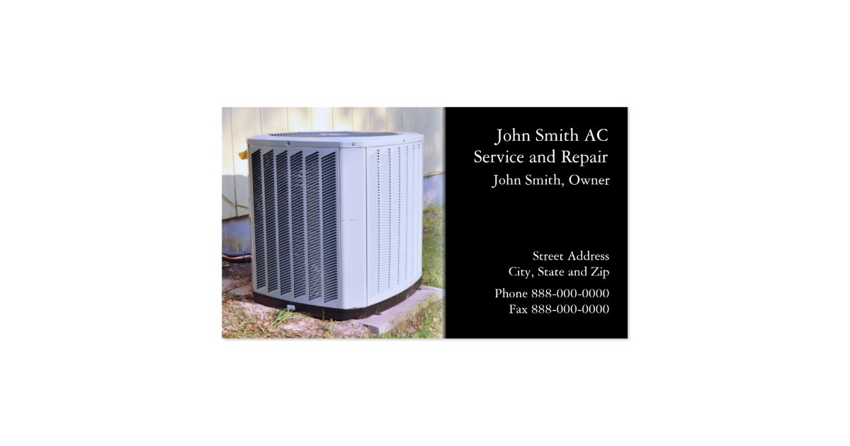 AC Service and Repair Business Card | Zazzle