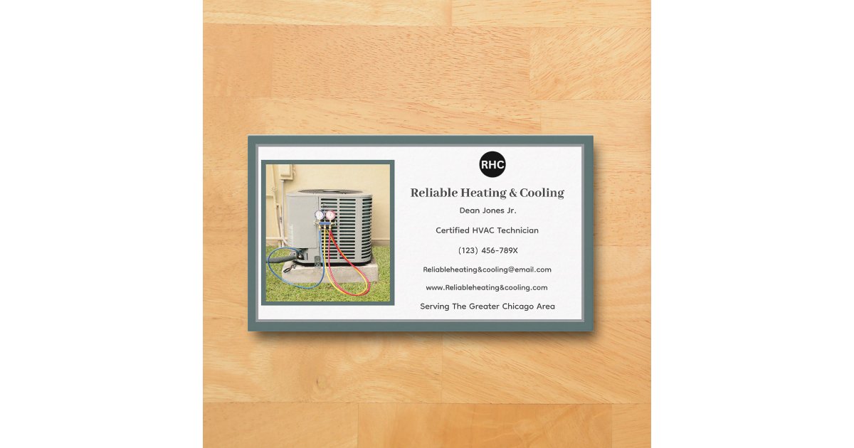 AC Unit Heating Cooling Hvac Business Card | Zazzle