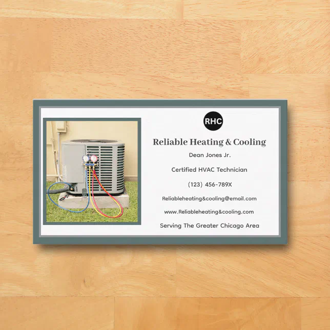 AC Unit Heating Cooling Hvac Business Card | Zazzle