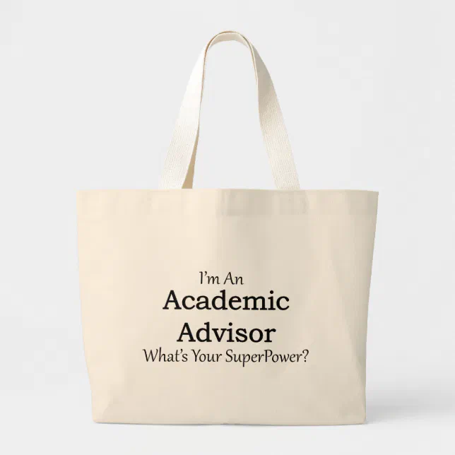 Academic Advisor Large Tote Bag | Zazzle