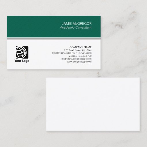 Academic Consultant Simple Minimal Professional Business Card | Zazzle