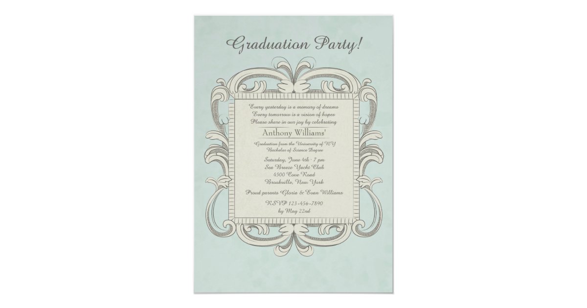 Academic Frame Graduation Invitation | Zazzle.com