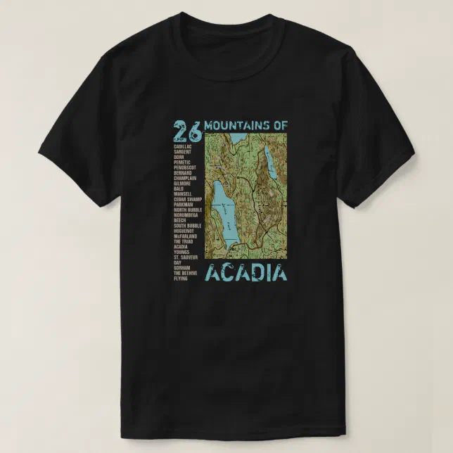 ACADIA MAP T-Shirt | Zazzle