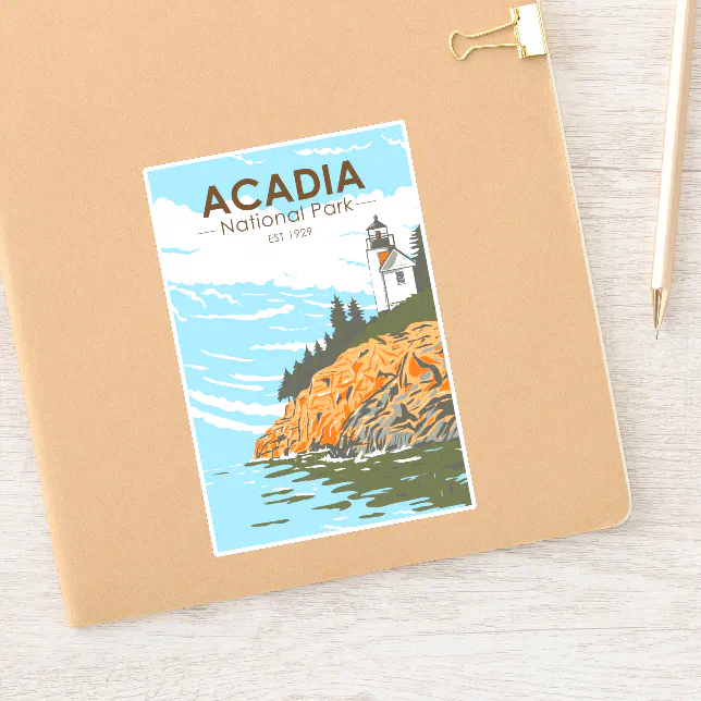 Acadia National Park Bar Harbor Lighthouse Sticker | Zazzle