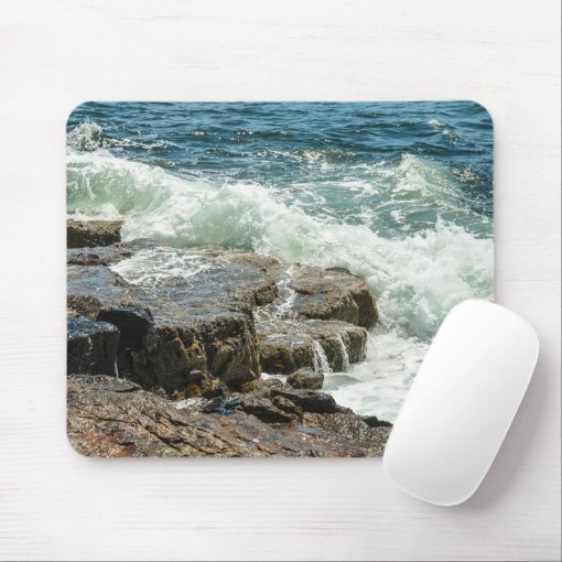 Acadia National Park Maine Coast Ocean Mouse Pad | Zazzle