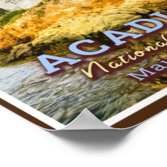 ACADIA NATIONAL PARK - MAINE USA - BAR HARBOR POSTER | Zazzle