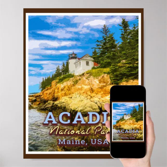 ACADIA NATIONAL PARK - MAINE USA - BAR HARBOR POSTER | Zazzle