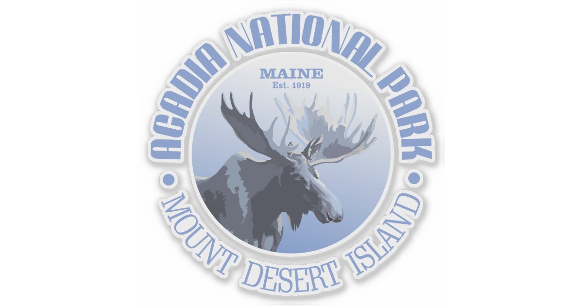 Acadia National Park (moose) Sticker | Zazzle