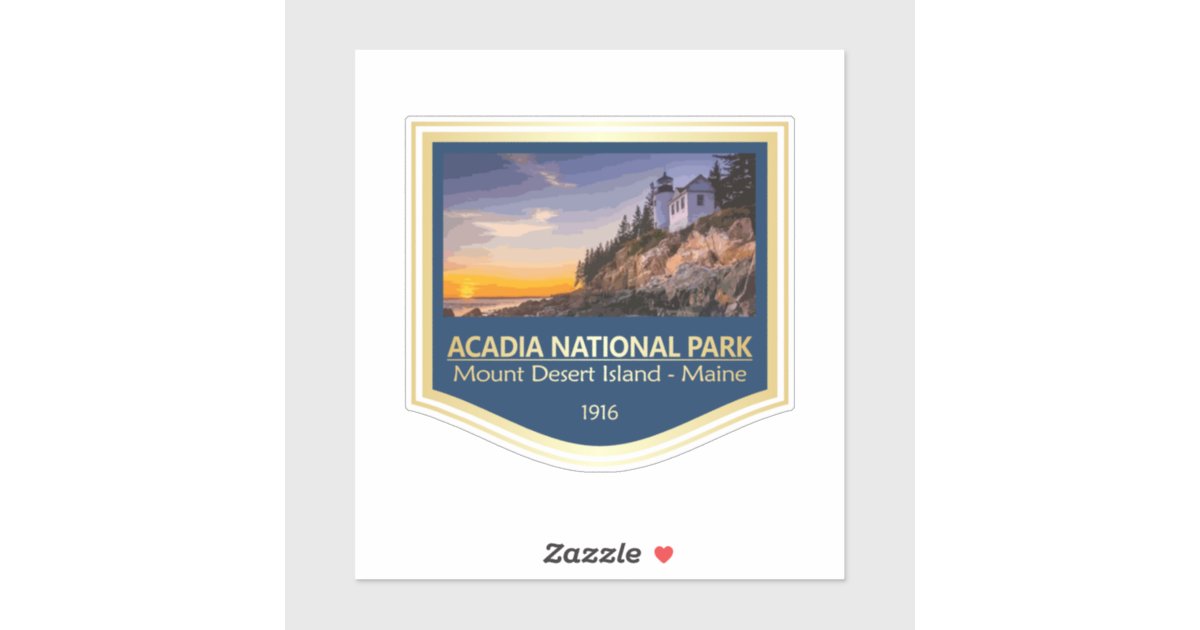 Acadia National Park (PF2) Sticker | Zazzle