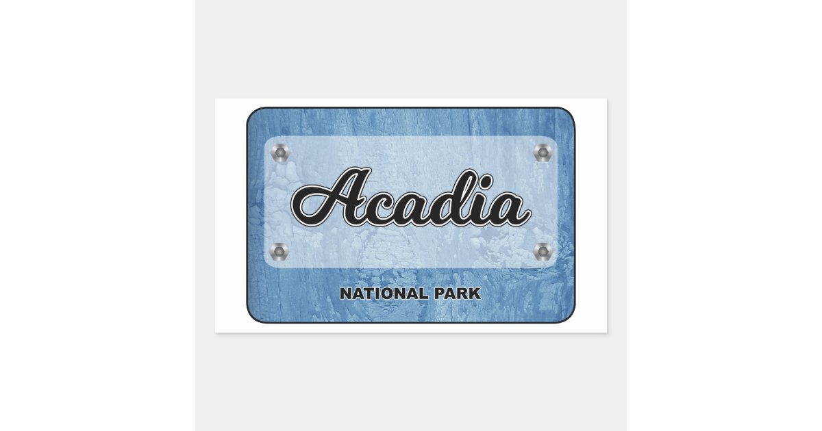 Acadia National Park Rectangular Sticker | Zazzle