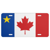 Acadian Canadian Flag Mix License Plate | Zazzle