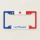 Acadian Canadian Flag Surname License Plate Frame | Zazzle