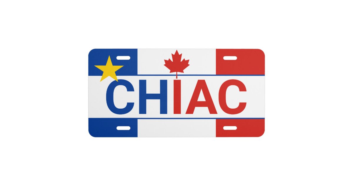 Acadian Chiac Canadian License Plate | Zazzle