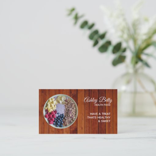 Acai Bowls Healthy Business Cards | Zazzle