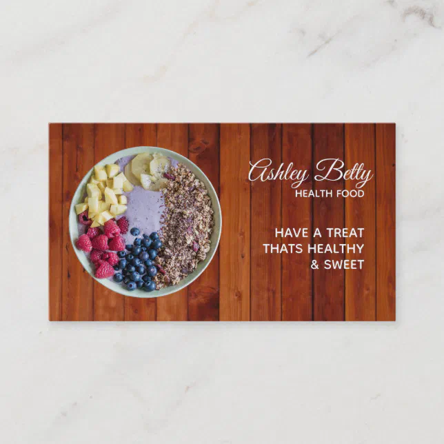 Acai Bowls Healthy Business Cards | Zazzle