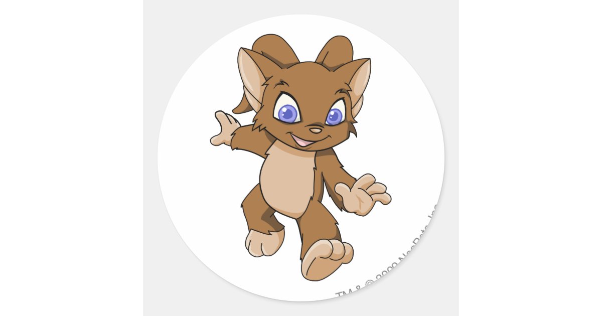 Acara Brown Classic Round Sticker | Zazzle
