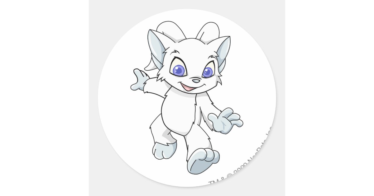 Acara White Classic Round Sticker | Zazzle