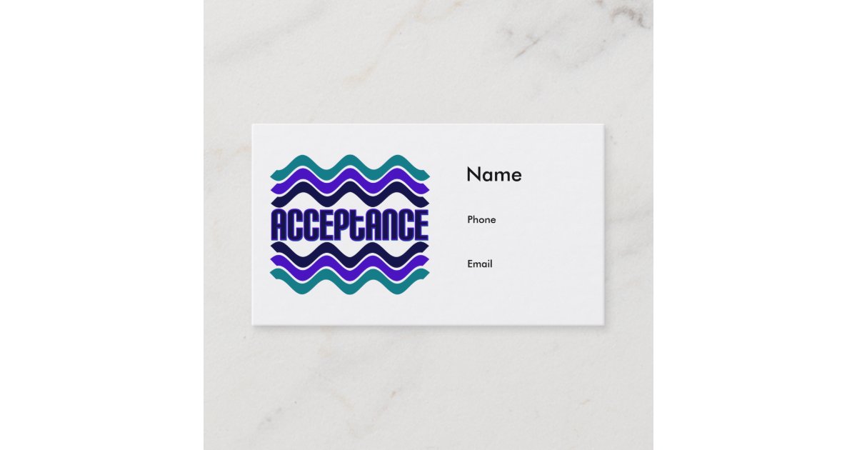 Acceptance Business Card | Zazzle