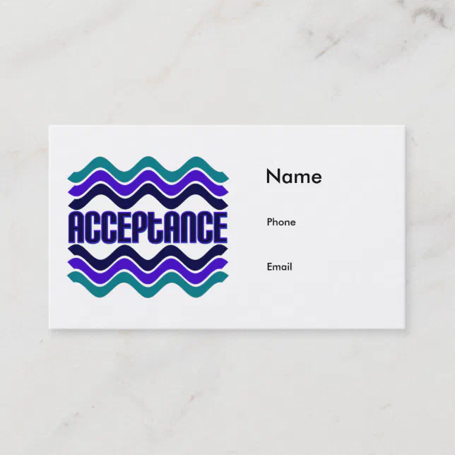 Acceptance Business Card | Zazzle