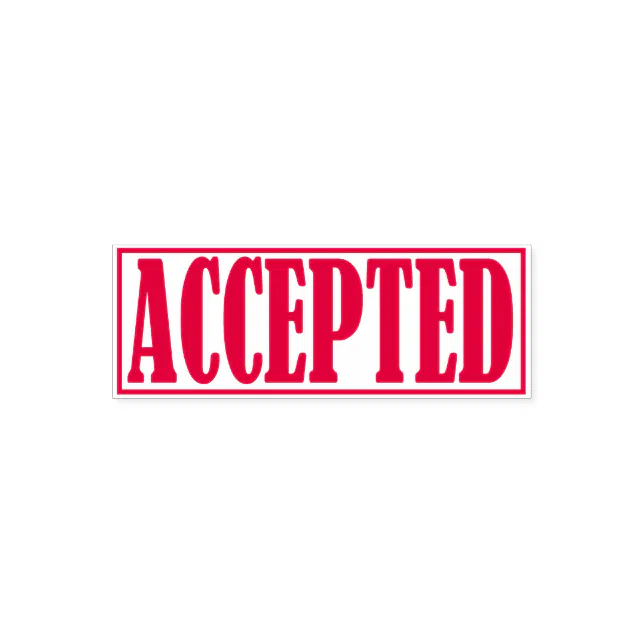 Accepted Approved Business Office Framed Simple Self-inking Stamp | Zazzle