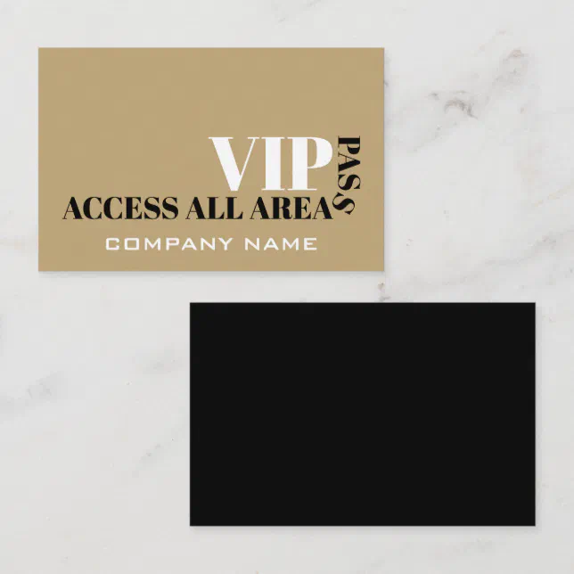 Access All Areas Design, VIP Cards | Zazzle