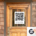 Access Control | Door Lock QR Code Scan to Enter Window Cling | Zazzle