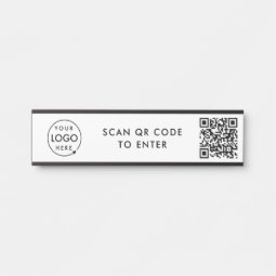 Access Control | QR Code Security Lock Entry Door Sign | Zazzle