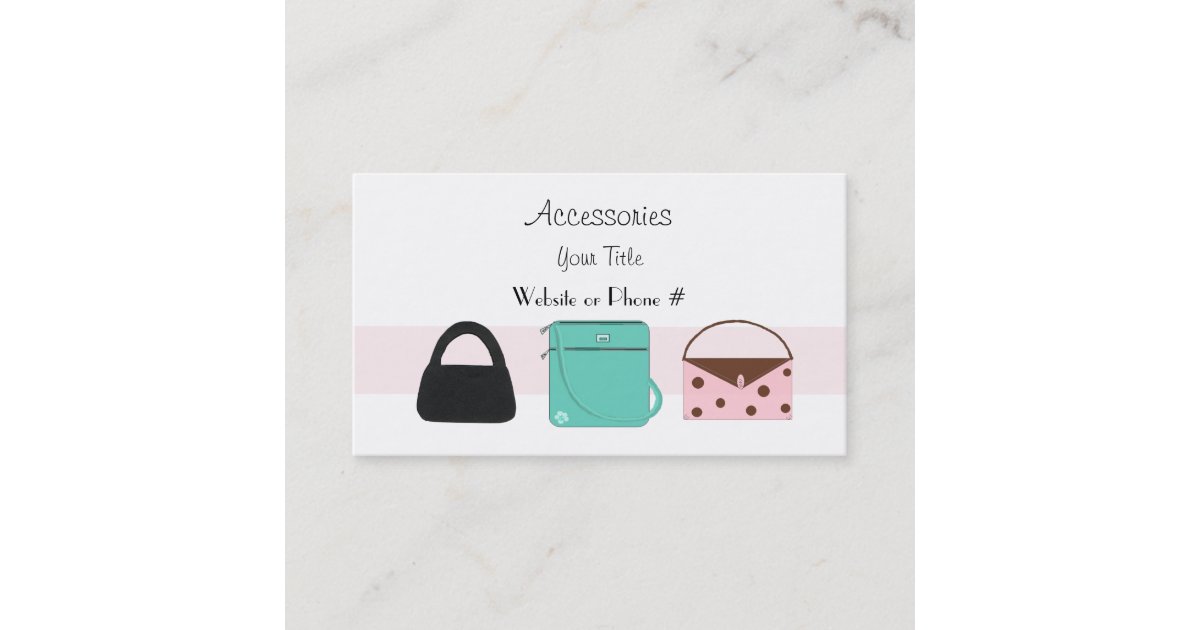 Accessories Designer Handbags Business Card | Zazzle