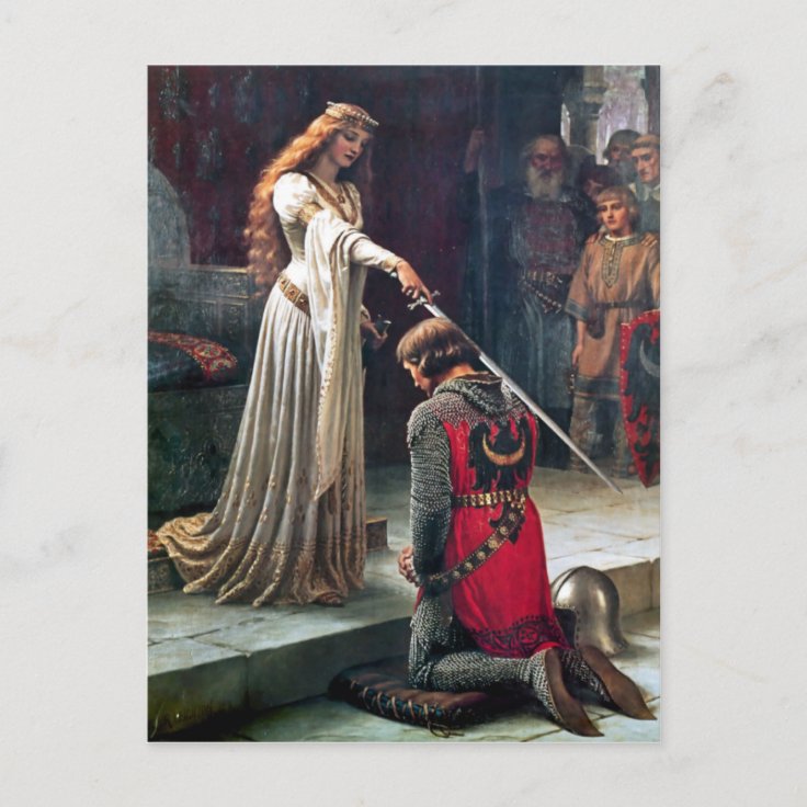 Accolade by Edmund Blair Leighton Postcard | Zazzle