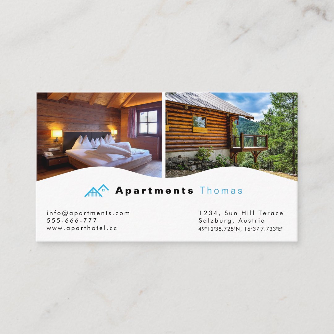 Accommodation, Hotel & Resort Business Card | Zazzle