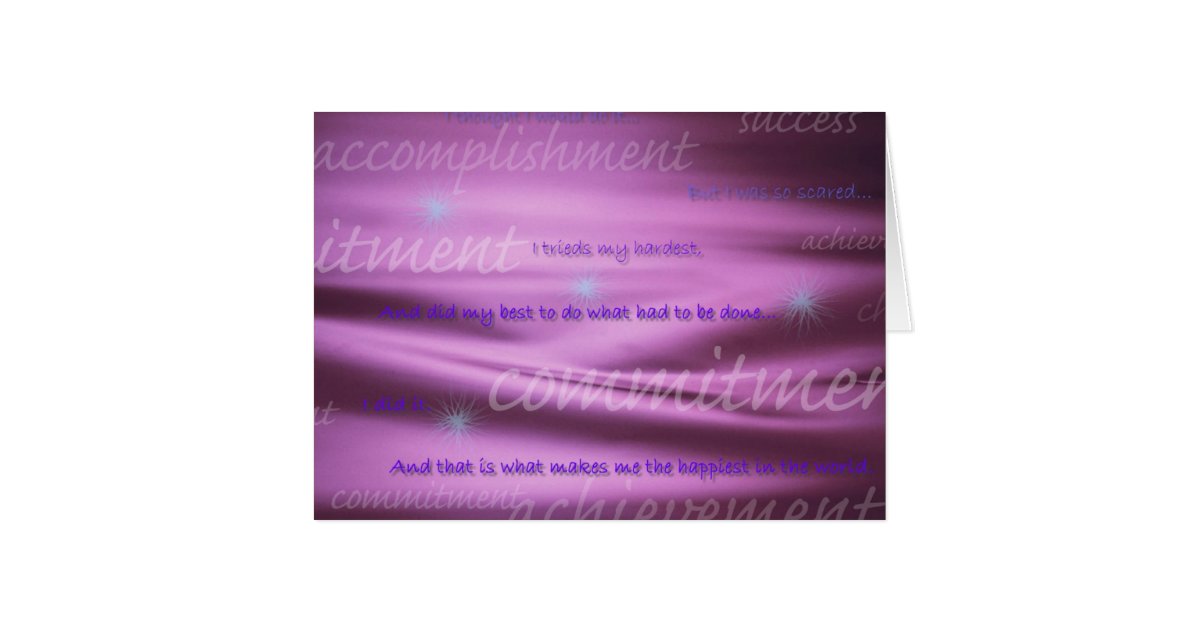 accomplishment card | Zazzle