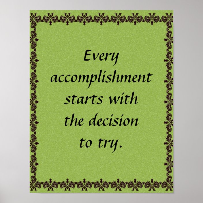 "Accomplishment" Poster | Zazzle.com
