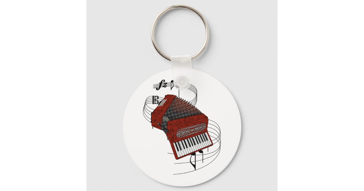 Accordion Keychain | Zazzle