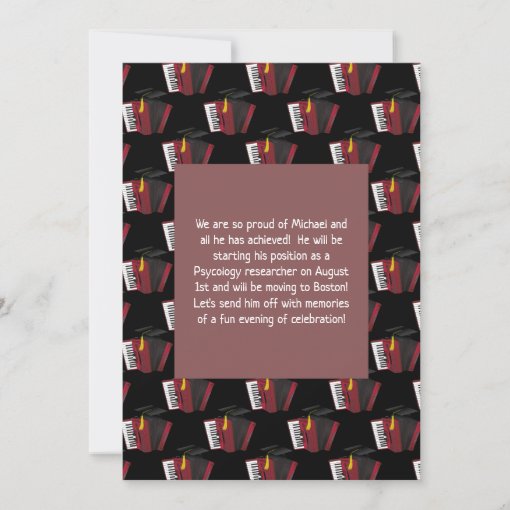 Accordion Music Graduation Party Invitation | Zazzle