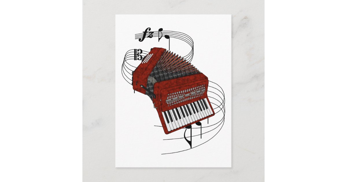Accordion Postcard | Zazzle