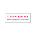 Account Past Due Payment Immediately Custom Self-inking Stamp | Zazzle
