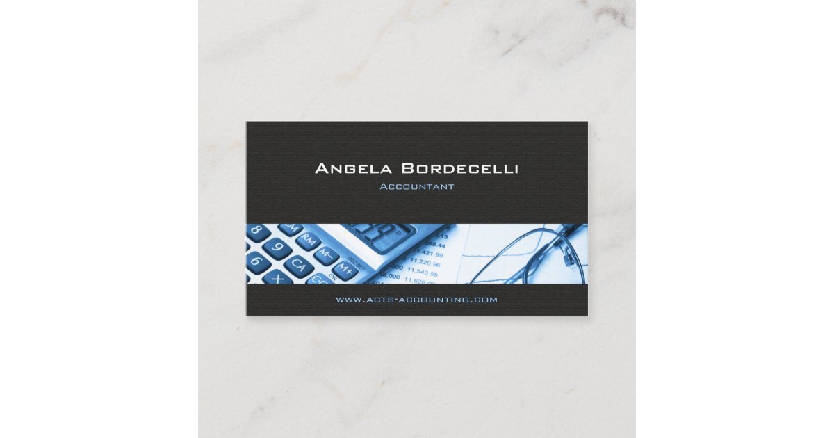 Accountant Accounting Calculator Business Card | Zazzle