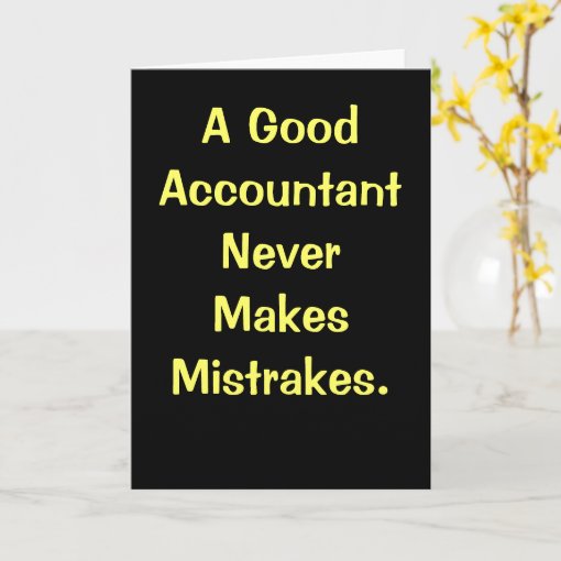 Accountant Birthday | Funny Accounting MisQuote Card | Zazzle