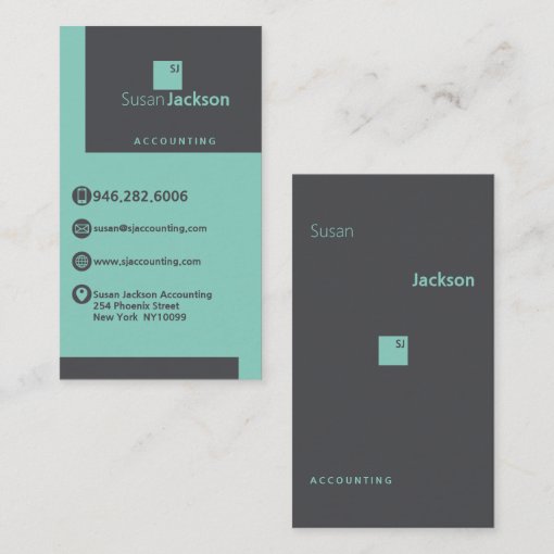 Accountant Bookkeeping Financial Advisor Auditor Business Card | Zazzle