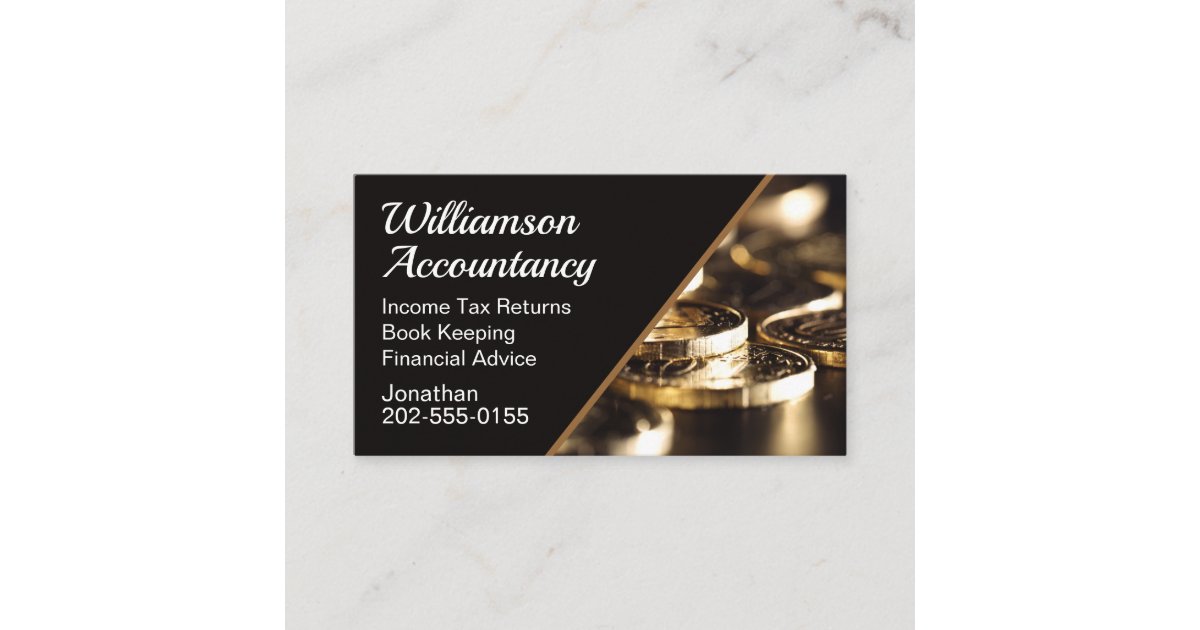 Accountant Bookkeeping Financial Business Card | Zazzle