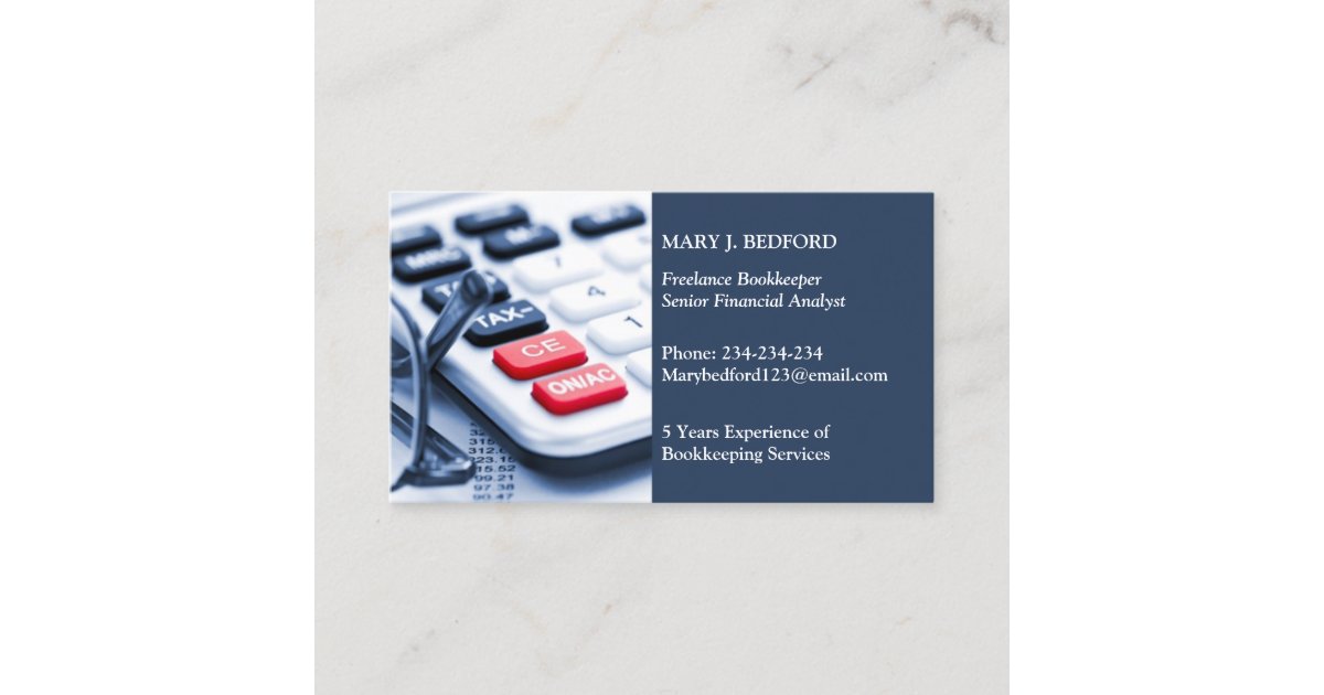 Accountant Business Card | Zazzle