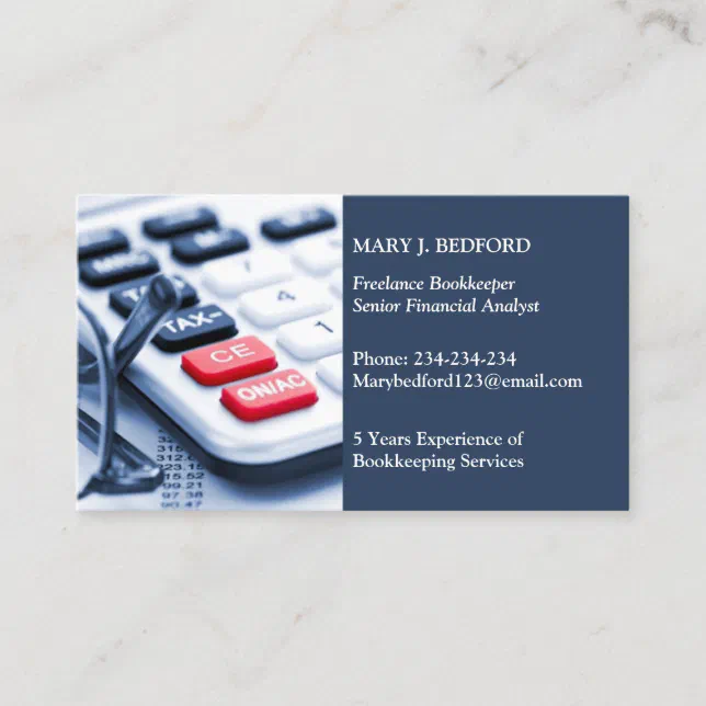 Accountant Business Card | Zazzle