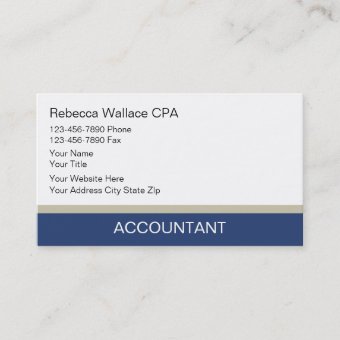 Accountant Business Cards | Zazzle