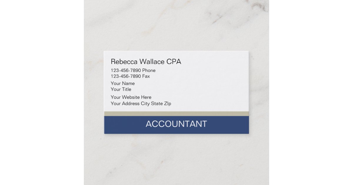 Accountant Business Cards | Zazzle.com