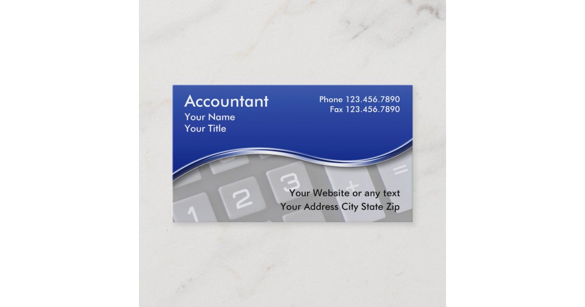 Accountant Business Cards | Zazzle.com