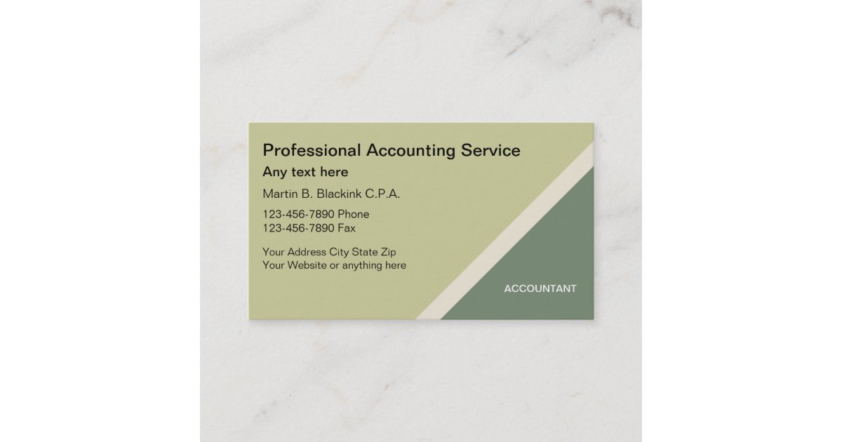 Accountant Business Cards | Zazzle.com